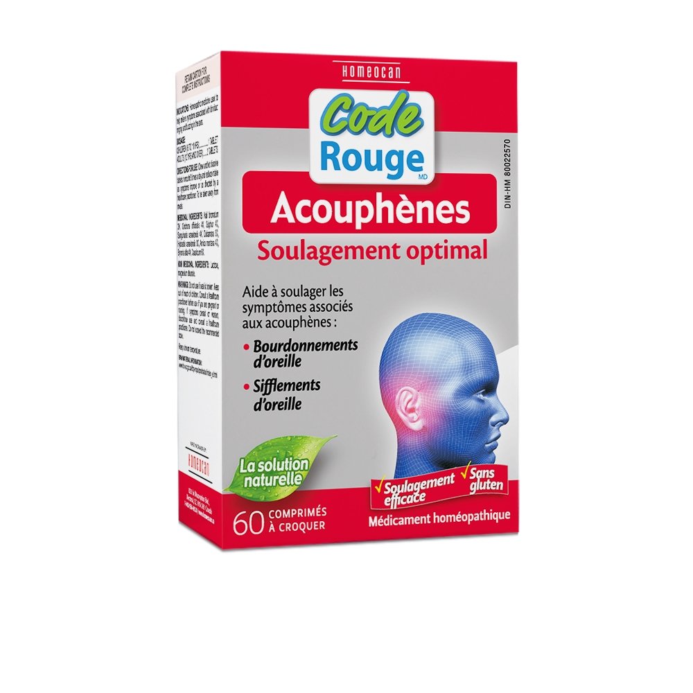 Acouphènes - 60 comprimés - Homeocan - Code Rouge - Commandez! – Vogel ...
